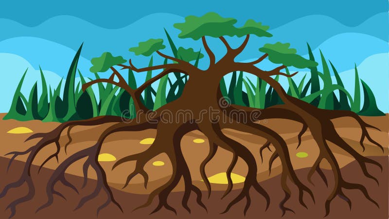 Thick Layers of Mud and Tangled Roots Showcasing the Resilience and ...