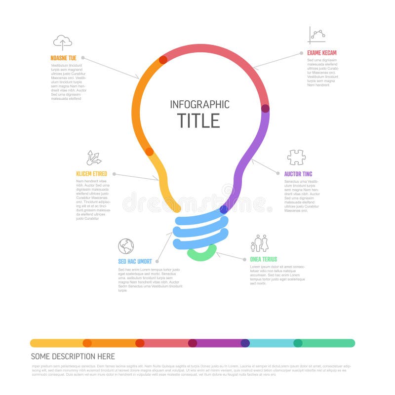Infographic Light Timeline Report Template with Circles Stock Vector ...