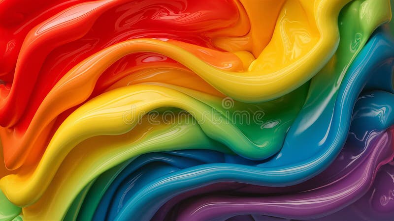 Thick Liquid Background with Rainbow Colors Stock Illustration ...