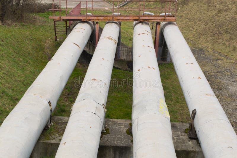Thick metal pipeline stock image. Image of long, pipeline - 53479097