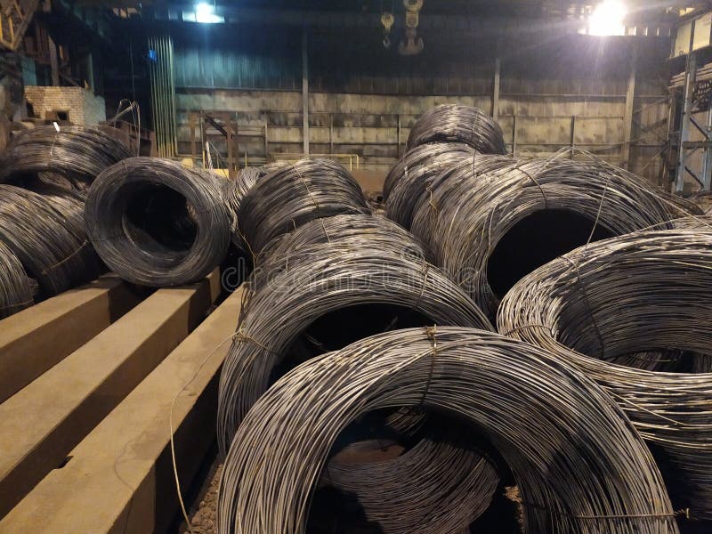 Thick Metal Wire for Industrial Applications Stock Photo - Image of ...