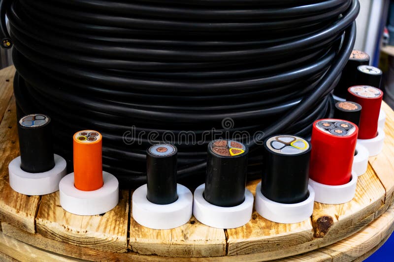 Thick Multi-core Cable with Insulation of Different Colors Stock Image ...