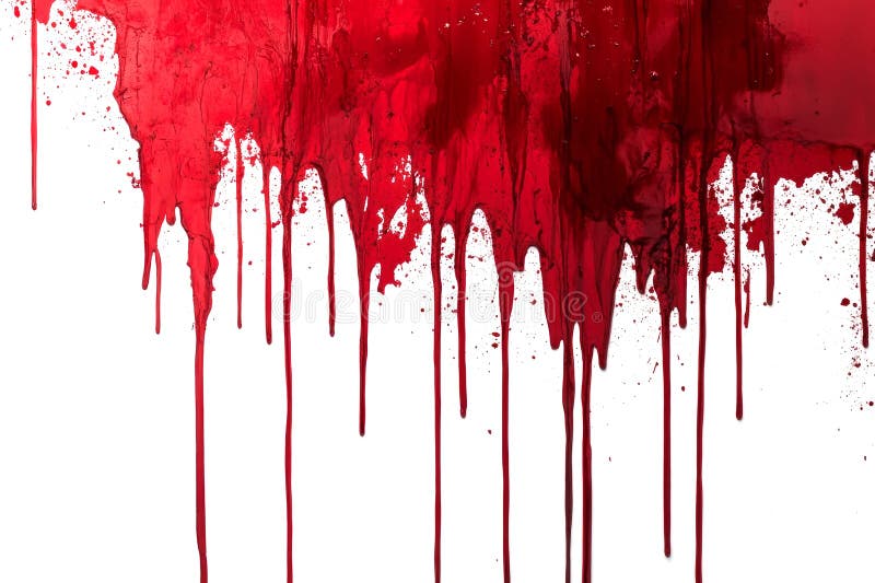 Thick Pool of Blood is Dripping on a White Background Stock Image ...