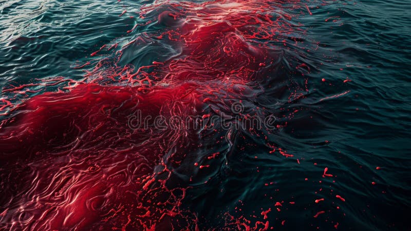 A Thick Red Layer Covers the Oceans Surface Suffocating Any Marine Life ...