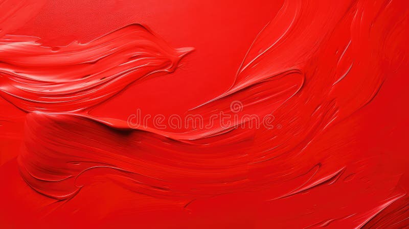 Thick Red Paint Brush Strokes Stock Illustration - Illustration of ...