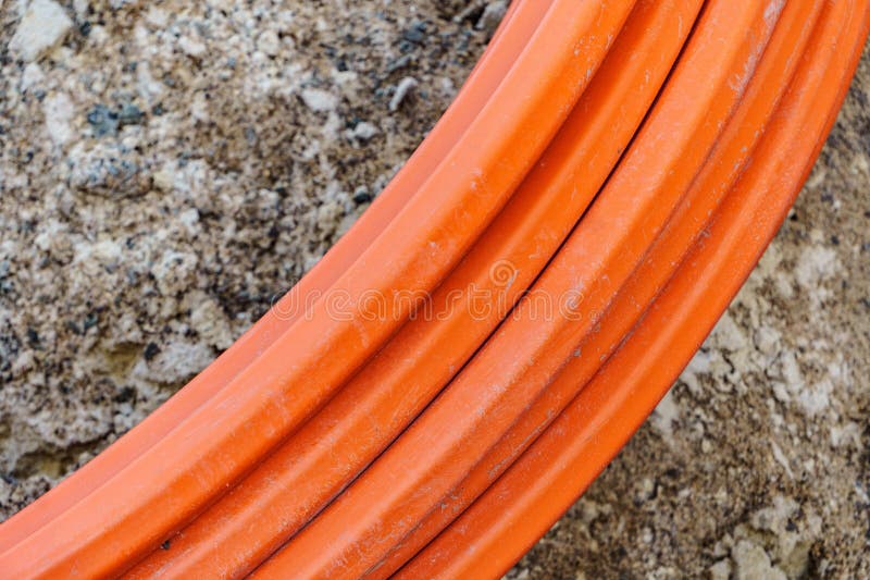 Thick Rolled Up Fiber Optic Cable Stock Image - Image of rolled ...