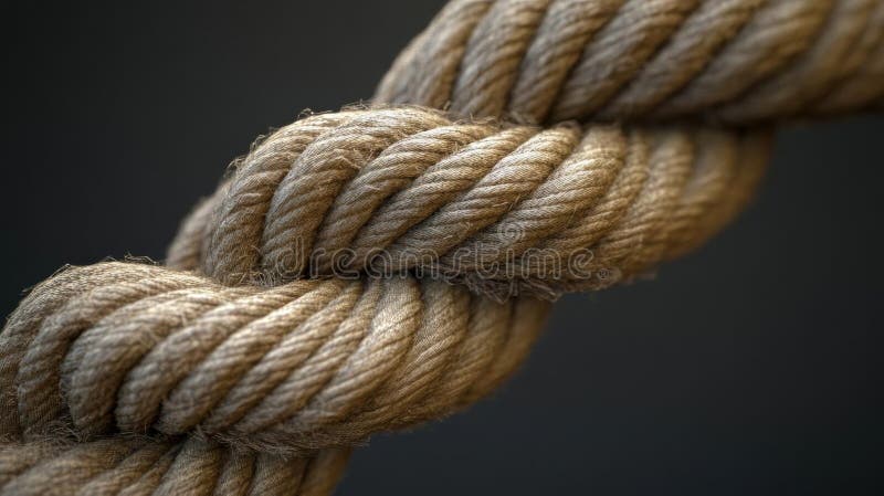 Thick Rope Creates Knot and Twists Tightly Secure Connection Strength ...