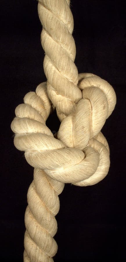 Thick Rope Fastened in the Knot Stock Image - Image of loop, cord: 15861635