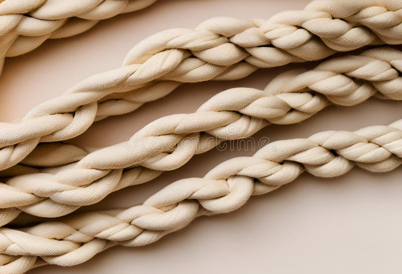 Thick Rope Intricately Woven with Sturdy Fabric Strands.AI Generated ...