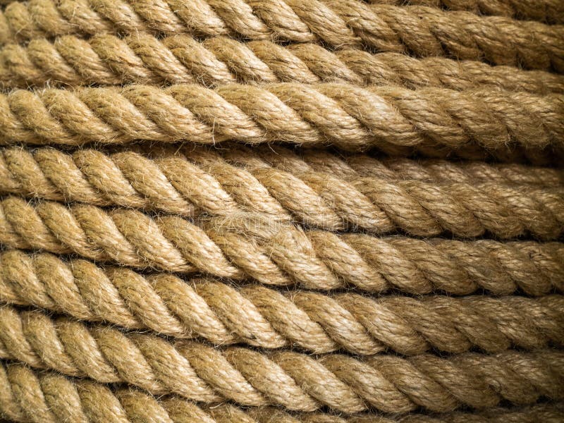 The Thick Rope Twisted in a Roll. a Long Rope for Wide Use Stock Image ...