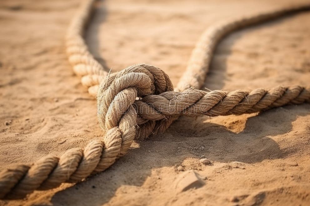 Thick Ropes on the Ground without Any Usage Stock Image - Image of ...