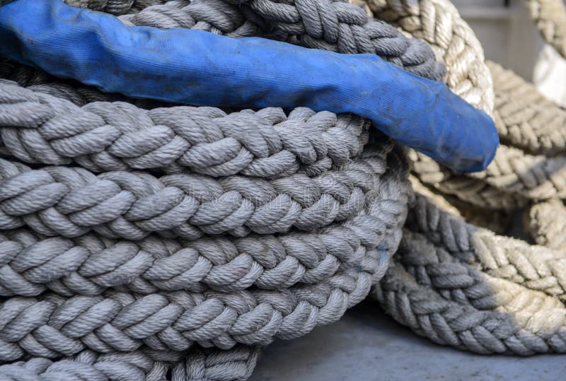 Close-up Ship Rope, Folded Rope, Rope Texture Stock Image - Image of ...