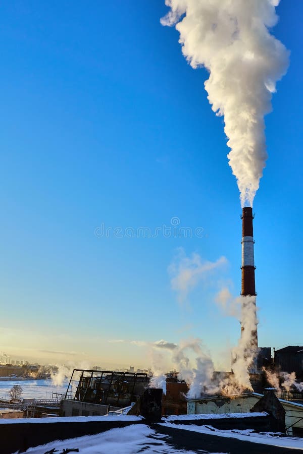 Thick Smoke Belching from Factory Chimneys Stock Image - Image of ...