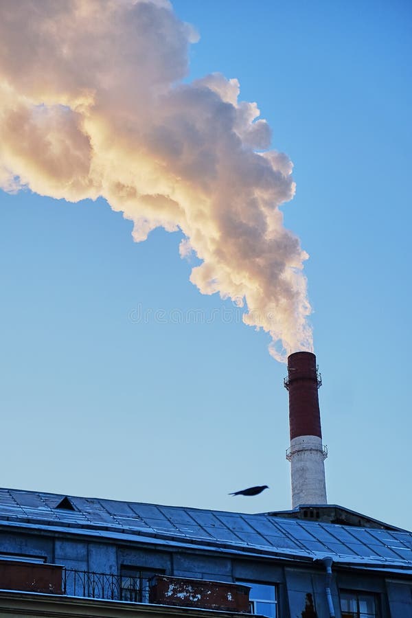 Thick Smoke Belching from Factory Chimneys Stock Image - Image of ...