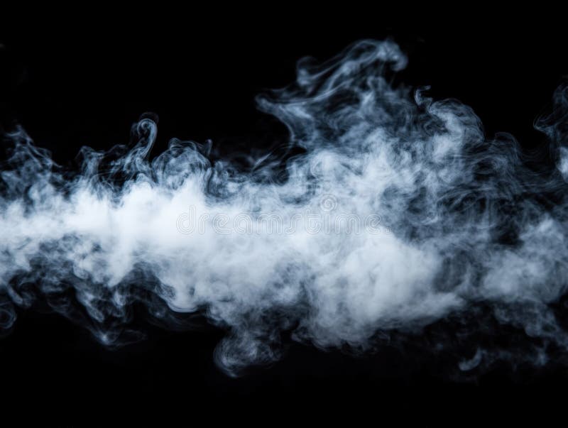 A Thick Smoke is Billowing Out of a Dense Cloud Against a Black ...