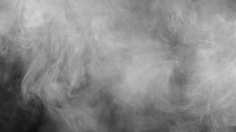 Thick Smoke on a Black Background. Gray Fog. Smoke and Fire. Stock ...