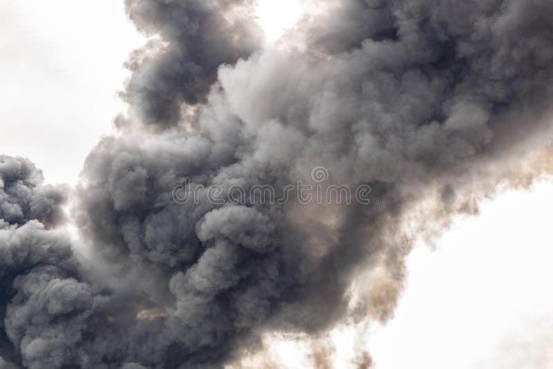 A Thick Smoke Covering Part of the Sky Stock Image - Image of energy ...