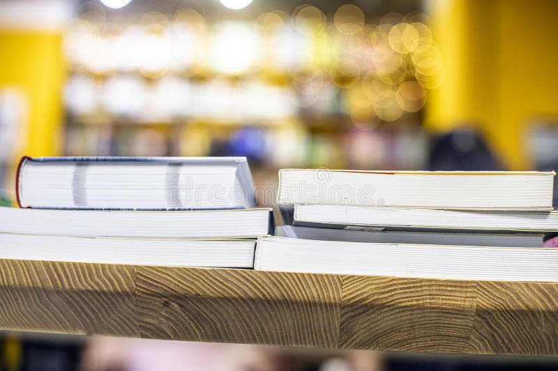 Thick Spines of Books on the Table. Education Stock Image - Image of ...
