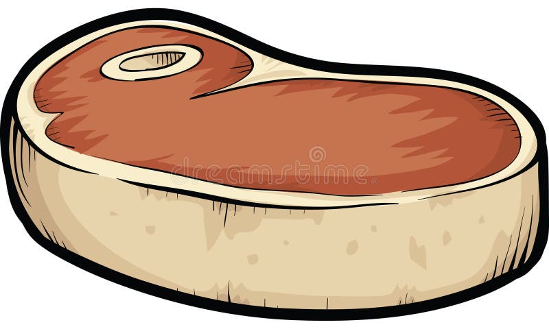 Thick Steak stock illustration. Illustration of delicious - 41886069