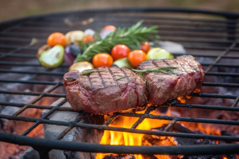 Rustic Grill Prep - a Clay Pot Awaits the Feast Stock Photo - Image of ...