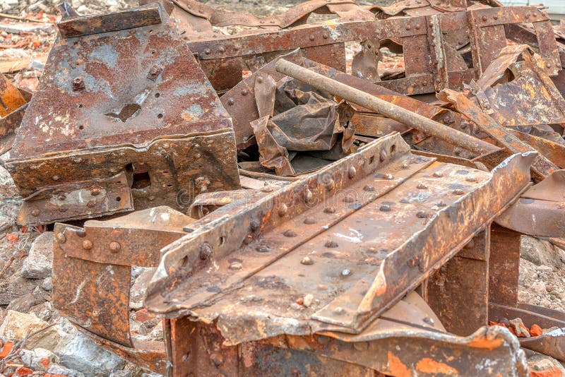 Destroyed Rusty Metal Structures. Stock Photo - Image of abstract ...