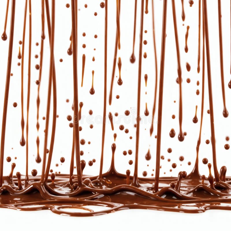 Pouring Chocolate Syrup, Isolated on White Background. Studio Shot ...