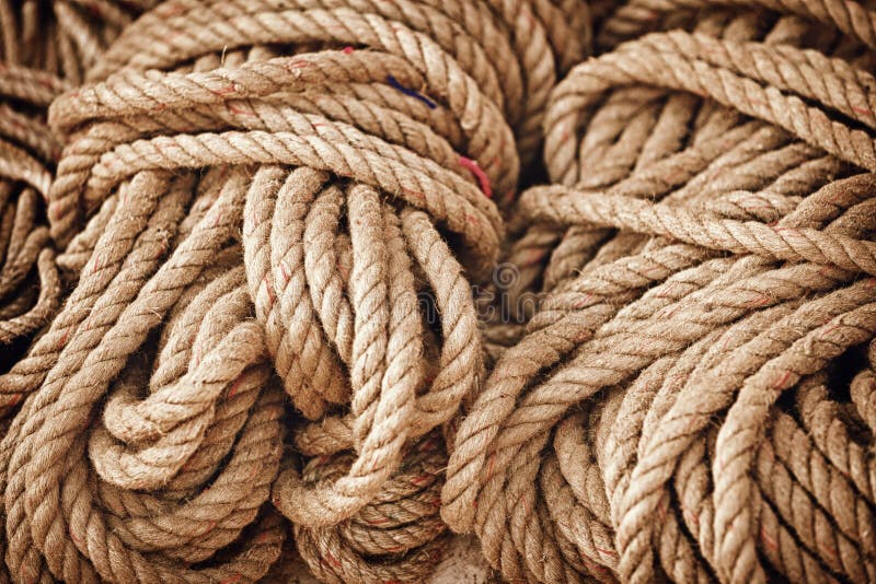 Thick Strong Rope on the Open Market Stock Photo - Image of large, cord ...