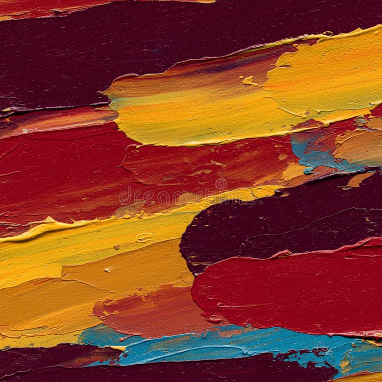 Thick, Textured Layers of Paint Create an Abstract Composition with ...