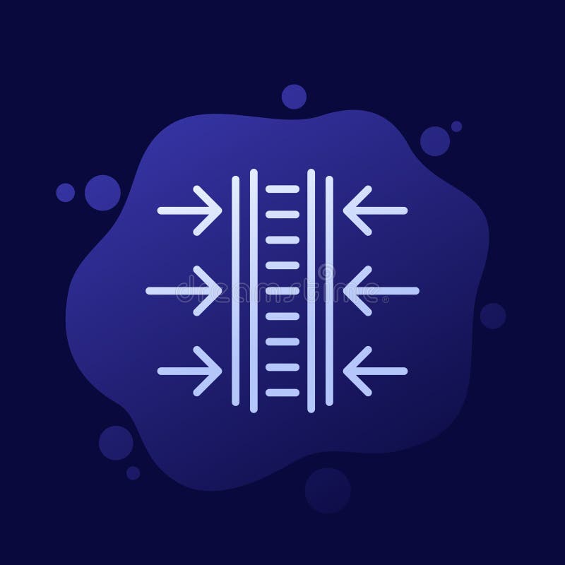 Thick, Thickness Icon in Line Design Stock Illustration - Illustration ...