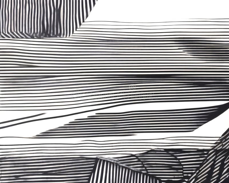 Thick and Thin Black Lines are Drawn Overlapping Each Other on White ...