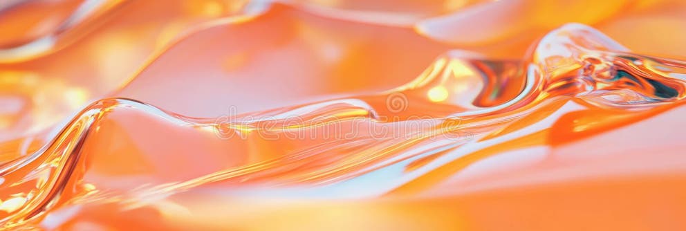 Thick Transparent Gel with Smooth Glassy Surface and Intricate Light ...