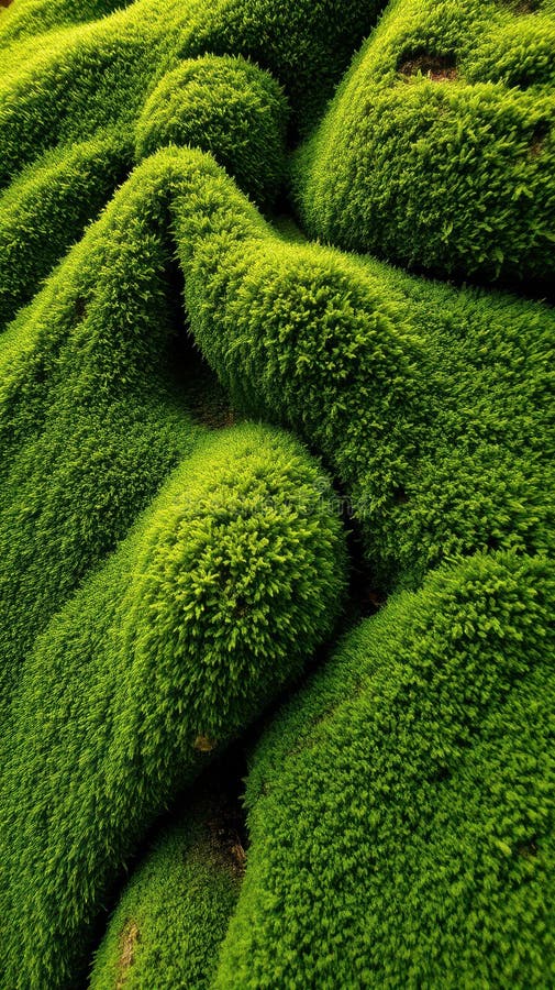 Lush Green Moss Blankets a Forest Floor in the Afternoon Sun Stock ...