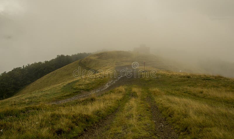 Thick White Mist in Mountains Stock Image - Image of park, backgrounds ...