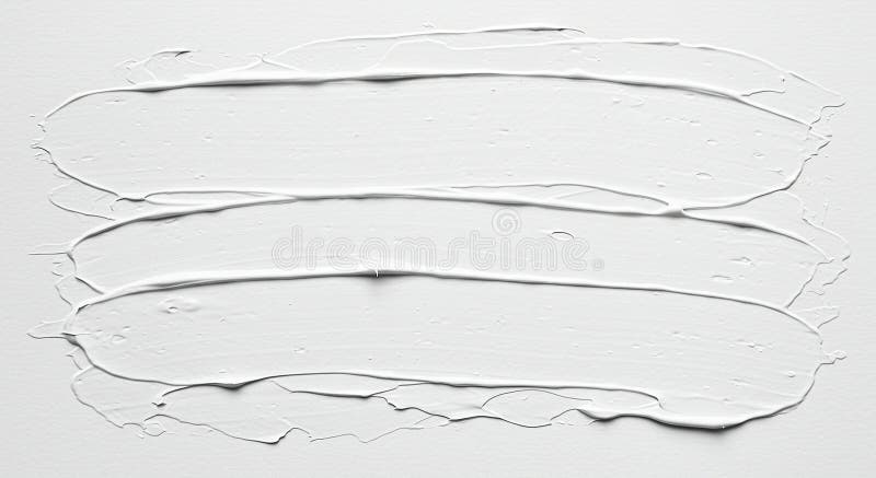 Thick White Paint is Evenly Spread Across a White Surface, Creating ...