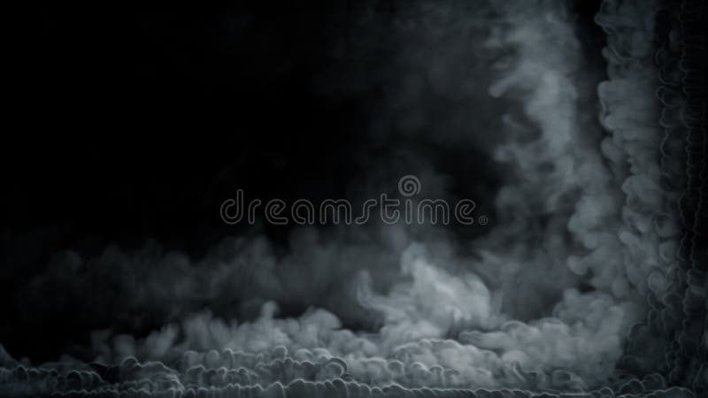 Dense White Smoke or Clouds Corner Frame for Content, Isolated ...