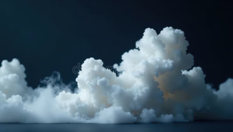 Thick White Smoke Rises Against a Dark, Matte Backdrop , Cloud, Dark ...