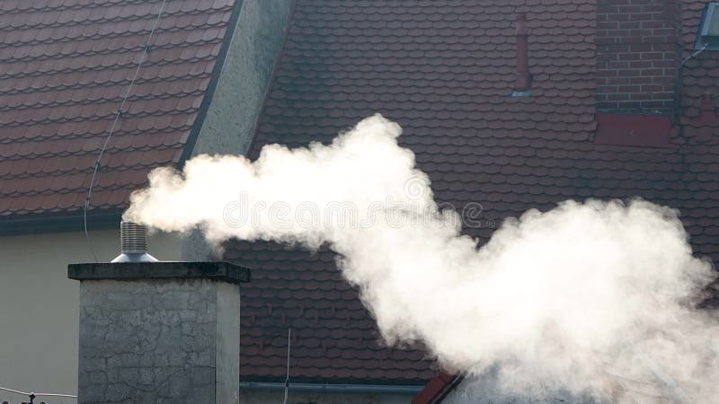 Thick White Smoke. Filmed on a High-speed Camera at 1000 Fps Stock ...