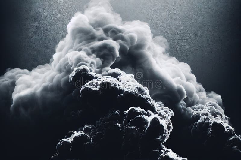 Thick White Smoke or Vapour Cloud Effect Stock Illustration ...