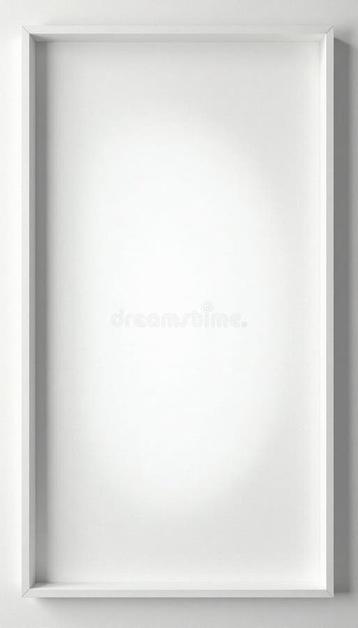 Thick White Square Border on Pure White Background, Outline, Solid ...