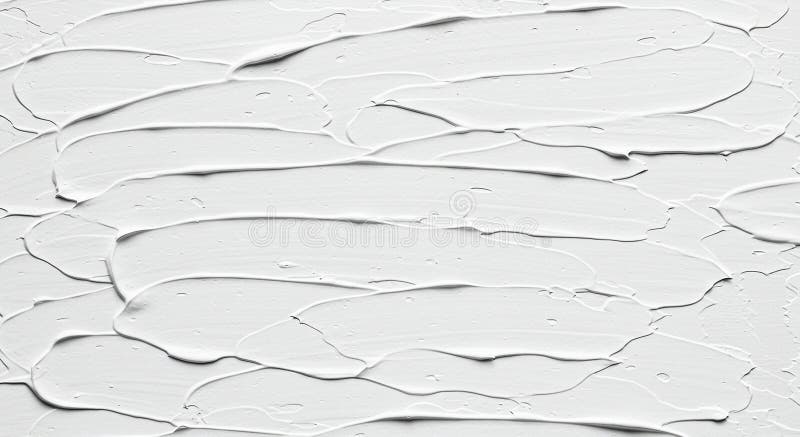 Thick White Textured Paint is Spread Across the Surface in Smooth ...