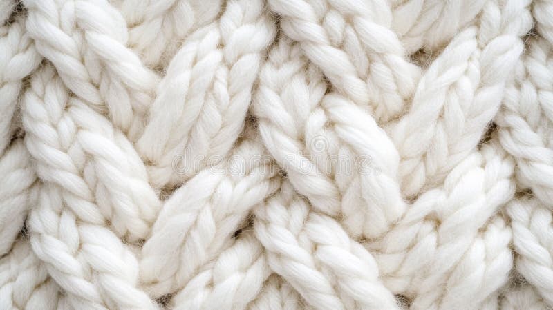 Thick White Yarn Cable Knit Texture Stock Illustration - Illustration ...