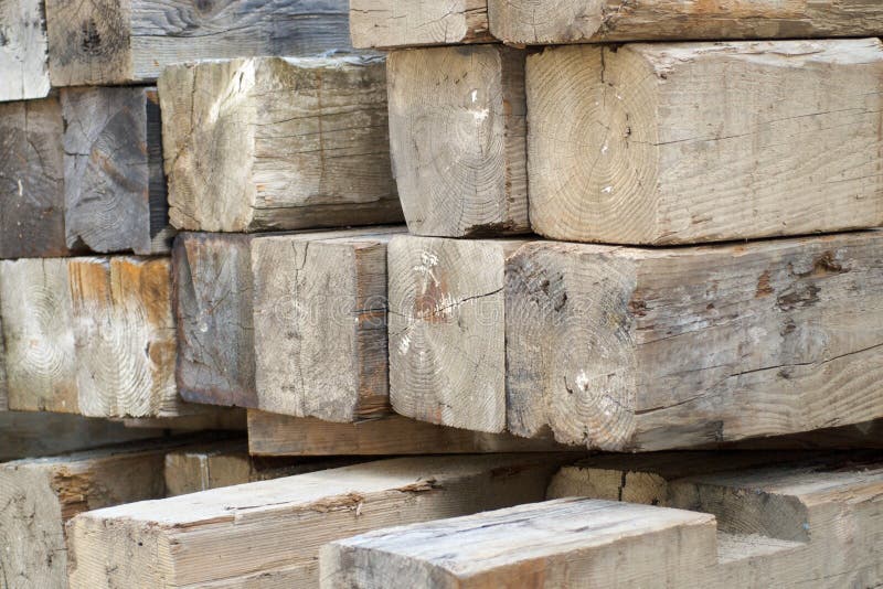 Thick Wooden Beams stock image. Image of trestle, rugged - 11550933