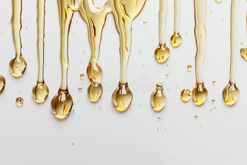 A Thick Yellow Liquid Flowing Over a White Surface. Stock Photo - Image ...