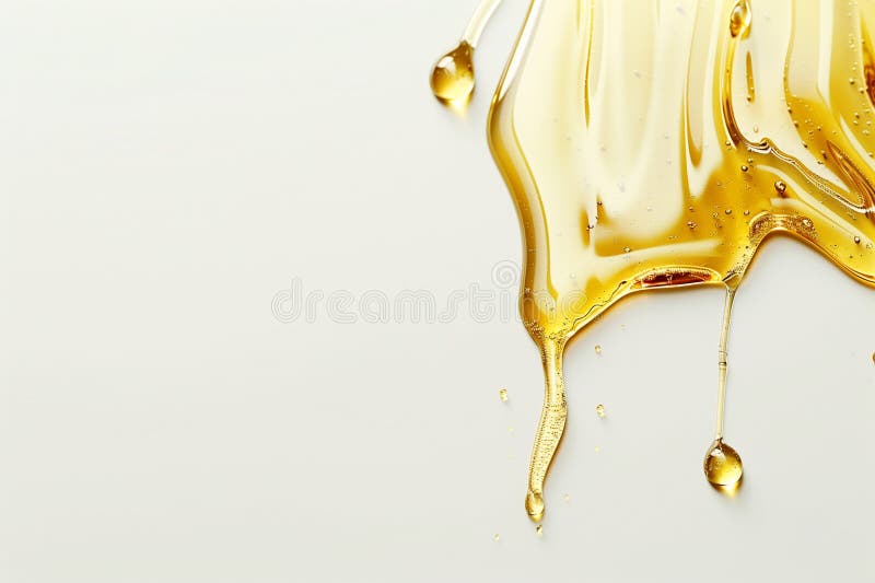A Thick Yellow Liquid Flowing Over a White Surface Stock Illustration ...
