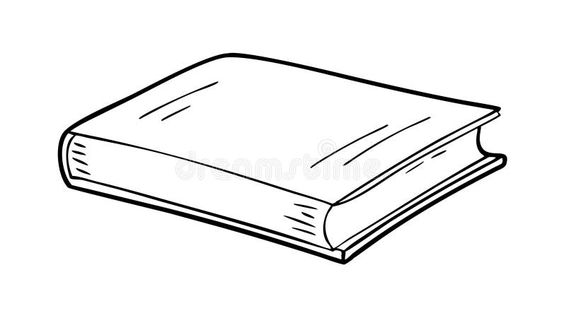 Thicker Closed Book Icon: Study Reference Symbol Outline, Vector Design ...