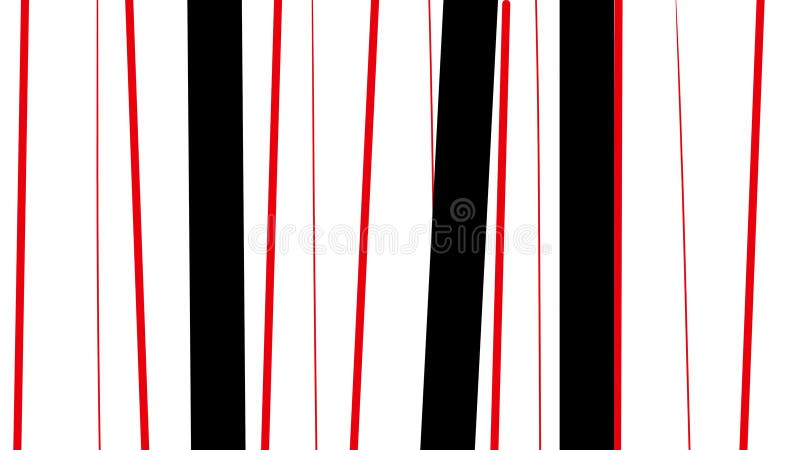 Thicker Stripes and Black Pillars Move on Top of the Vertical Red Lines ...