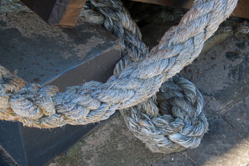 VIEW of THICK ROPE stock photo. Image of twisted, fraying - 103933610