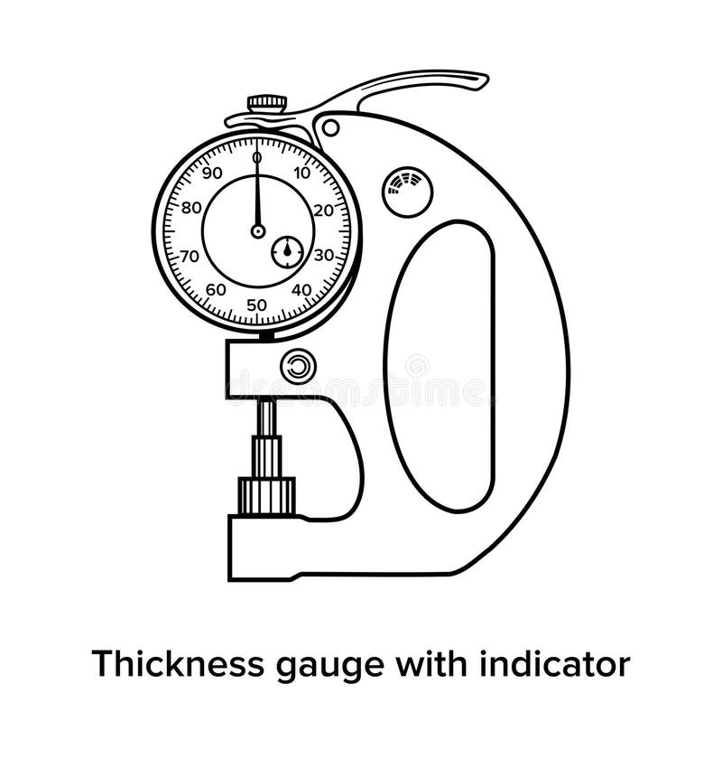 Thickness Gauge with Indicator Stock Vector - Illustration of thickness ...
