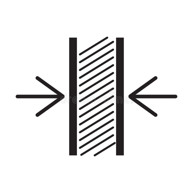 Thickness Icon, Area or Size, Dimension Icon. Stock Vector ...