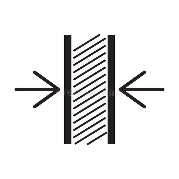 Thickness Icon, Area or Size, Dimension Icon. Stock Vector ...